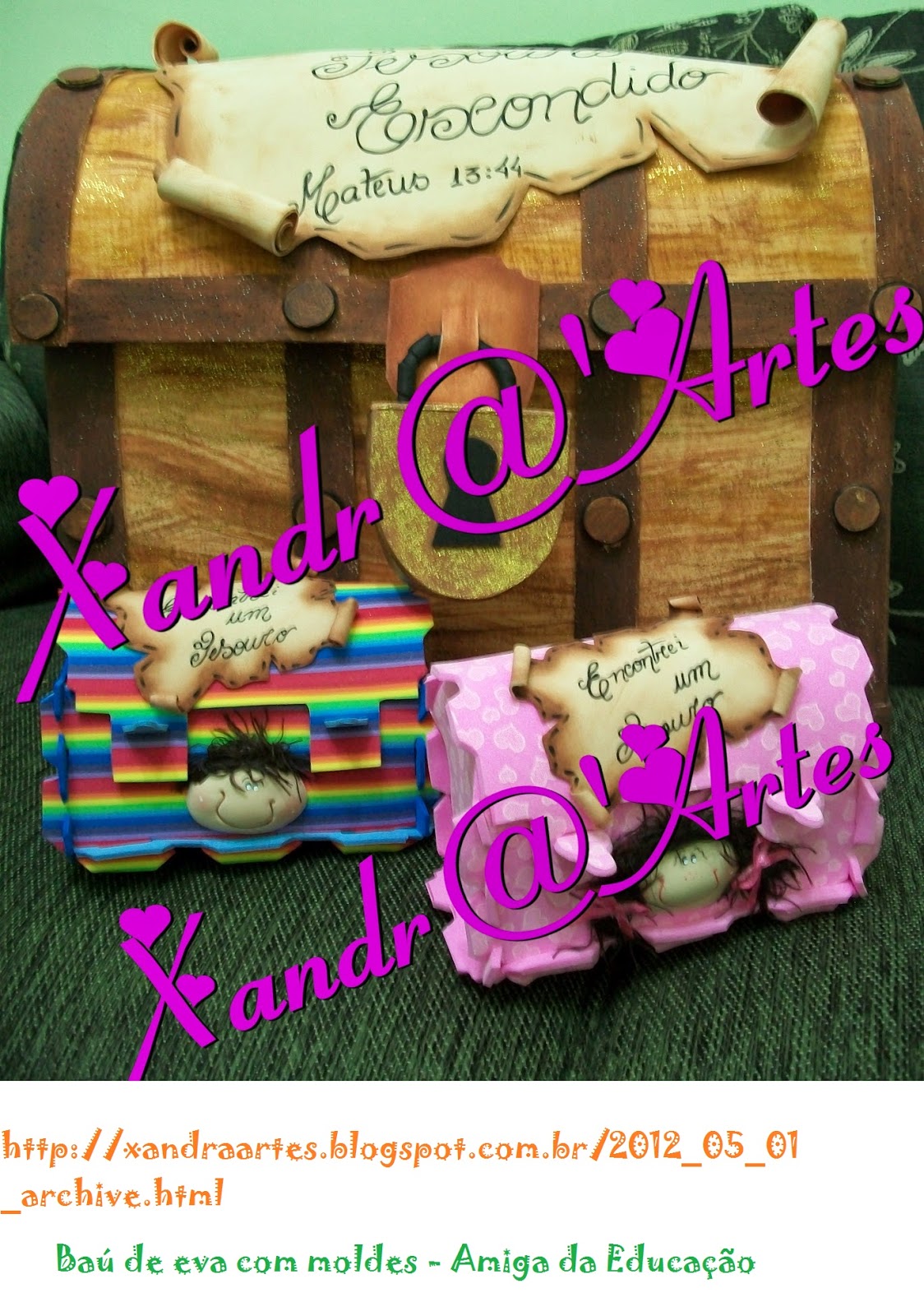 AMIGA DA EDUCAÇÃO.: BAÚ DE CAIXA DE PAPEL E BAÚ DE EVA COM PASSO A ...