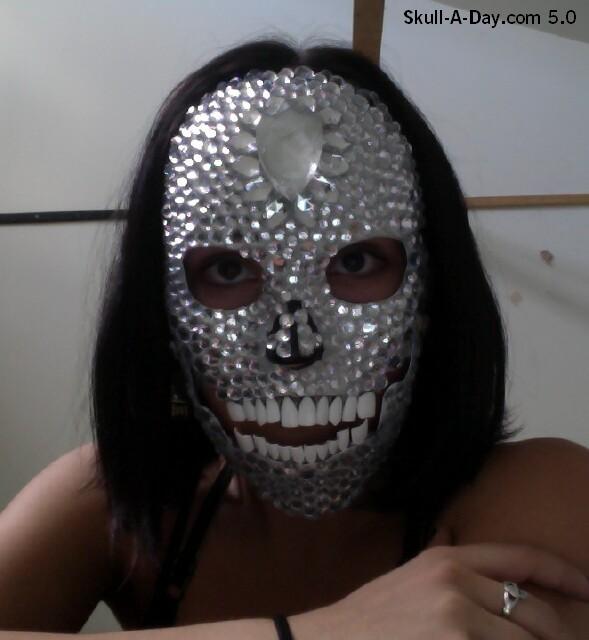 Rhinestone Skull Mask
