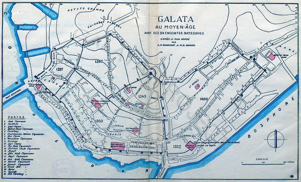 Historical and analysis maps of Galata