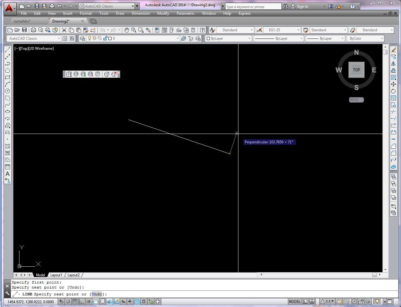 Cara Menggunakan "Line" Pada Auto Cad Part 1