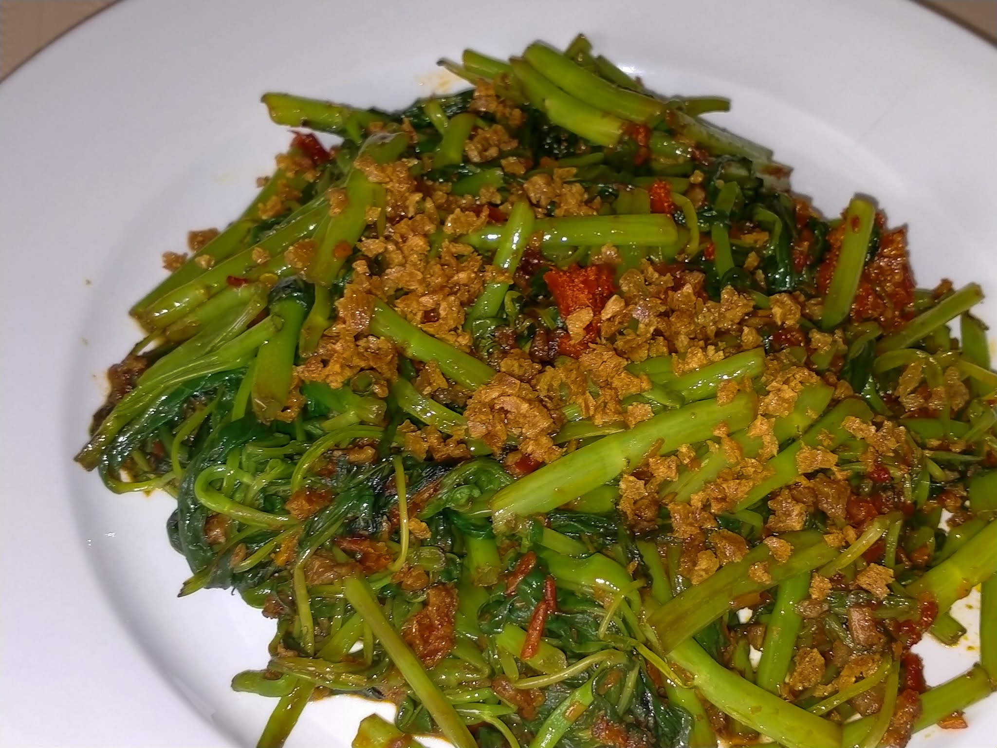 Cooking Pleasure: VEGETARIAN SAMBAL KANGKONG