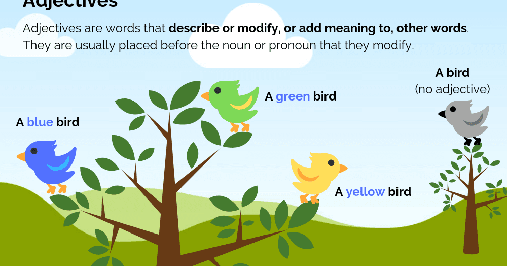 50 Most Common Adjectives in English ~ English at Lernforum Chur