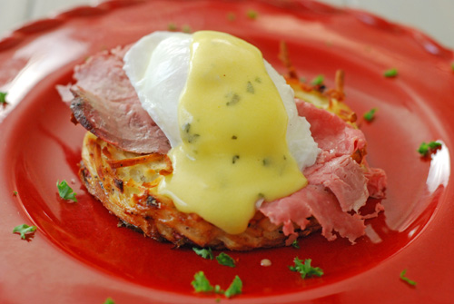 Prime Rib Eggs Benedict
