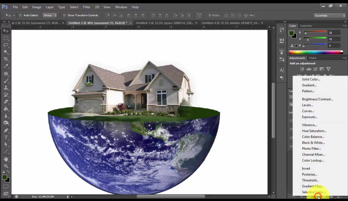 Photoshop Tutorial : Earth manipulation