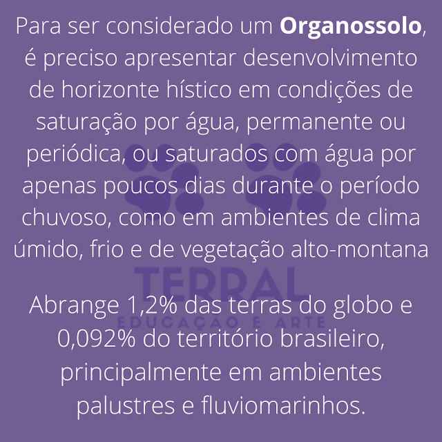 Professor Moisés de Oliveira: Características dos Organossolos (O)