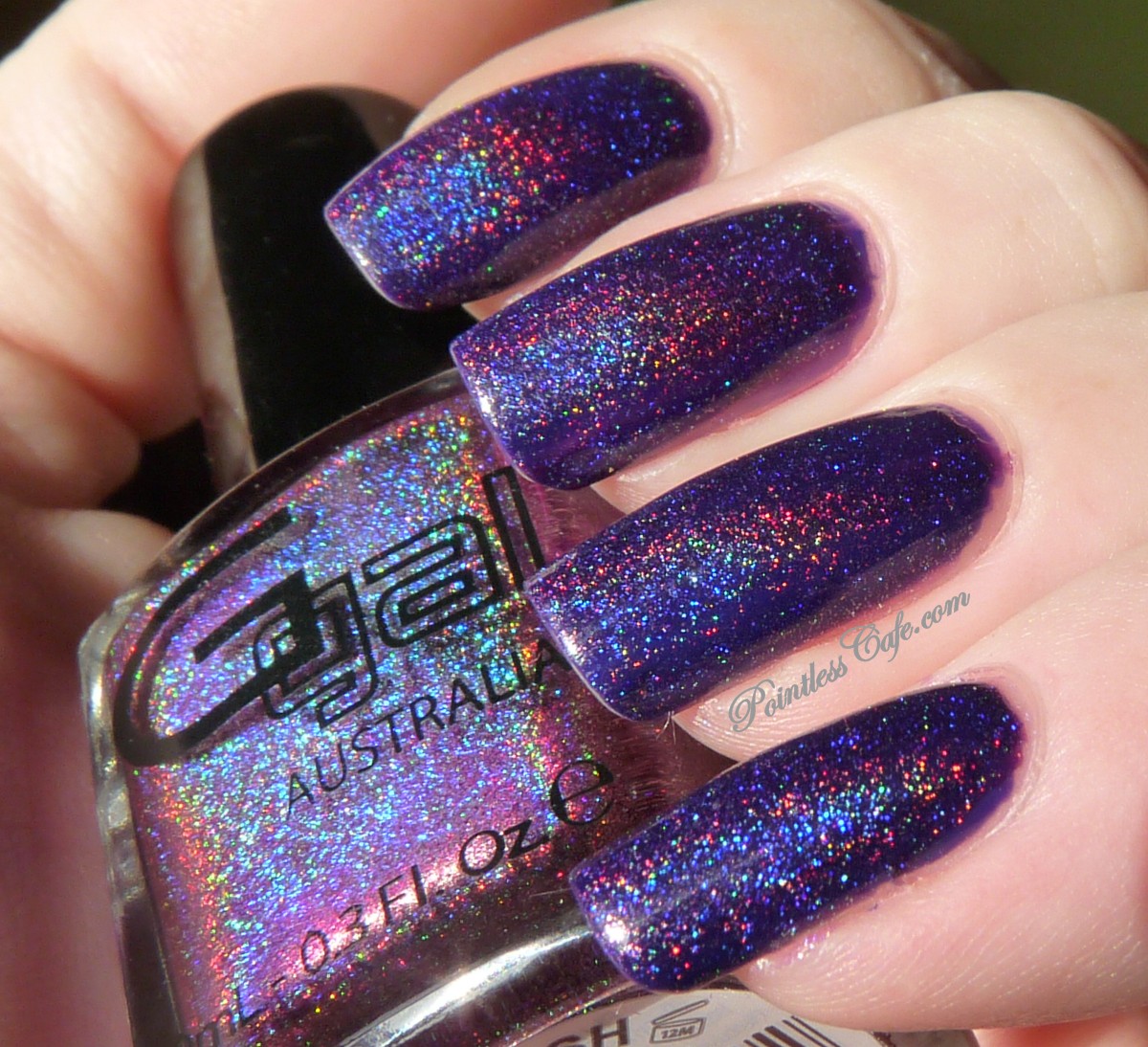 Glitter Gal Dark Purple 3D Holo - Swatches and Review | Pointless Cafe