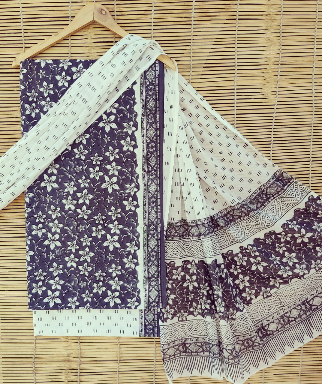Block print cotton suits