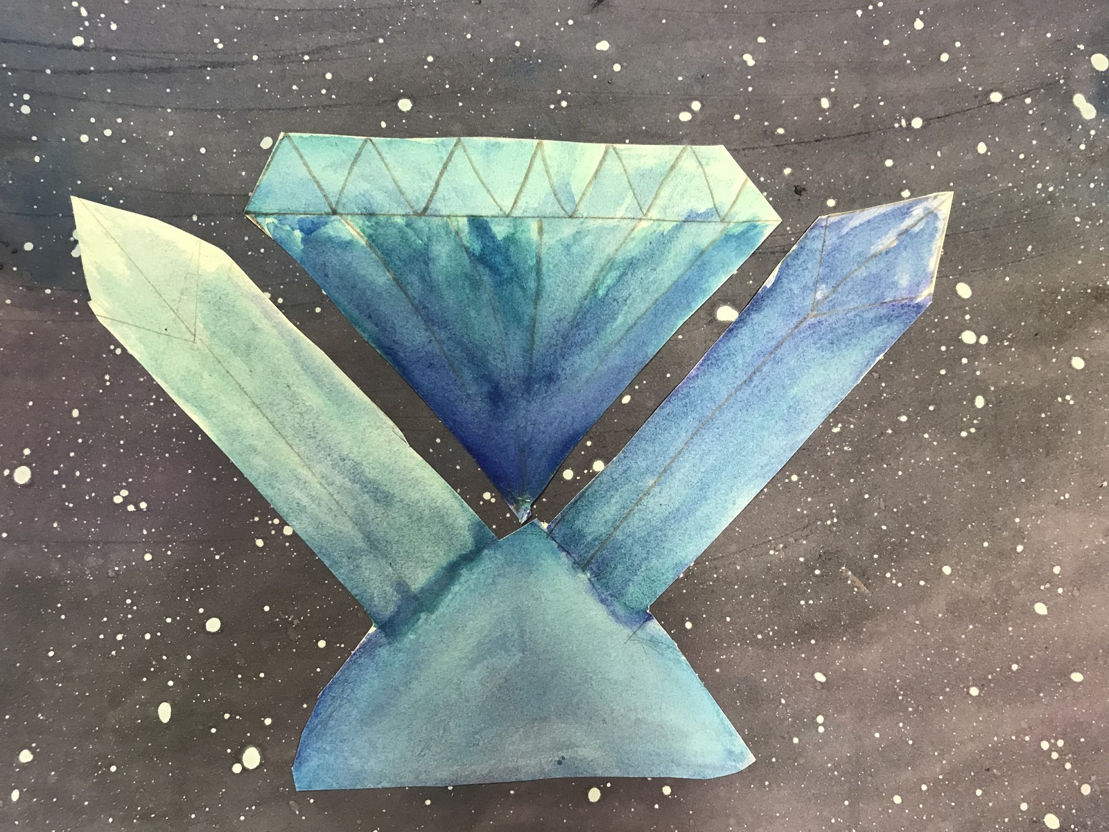 Elements of the Art Room: Art Rocks! 4th grade Gems & Crystals