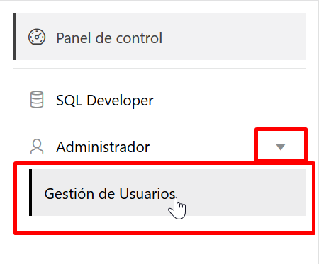 Como crear usuarios en SQL Developer Web con Servicios Rest activados