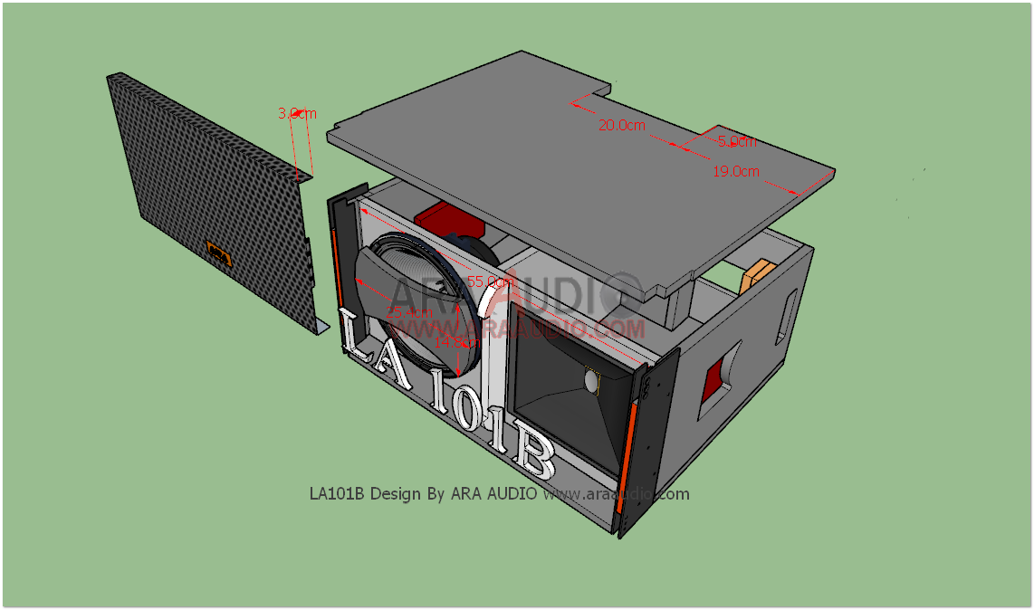 Skema Box Line Array 10 inch Model LA101B Mid Lantang