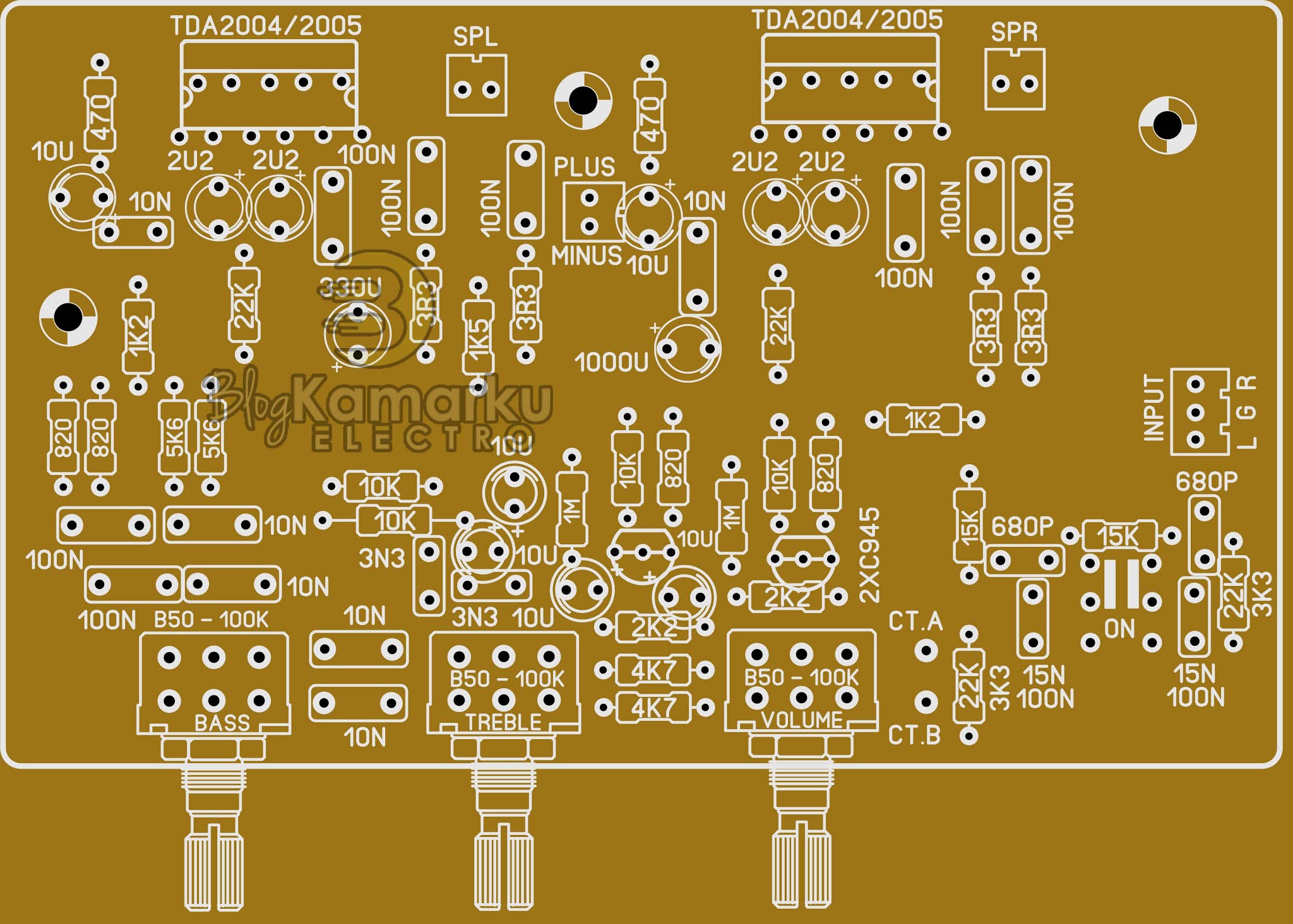 Membuat PCB speaker aktif Power TDA 2004/05 STEREO – BLOGKAMARKU