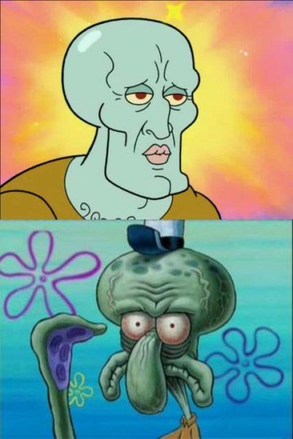 kumpulan gambar wajah datar murung dan menyebalkan squidward spongebob ...
