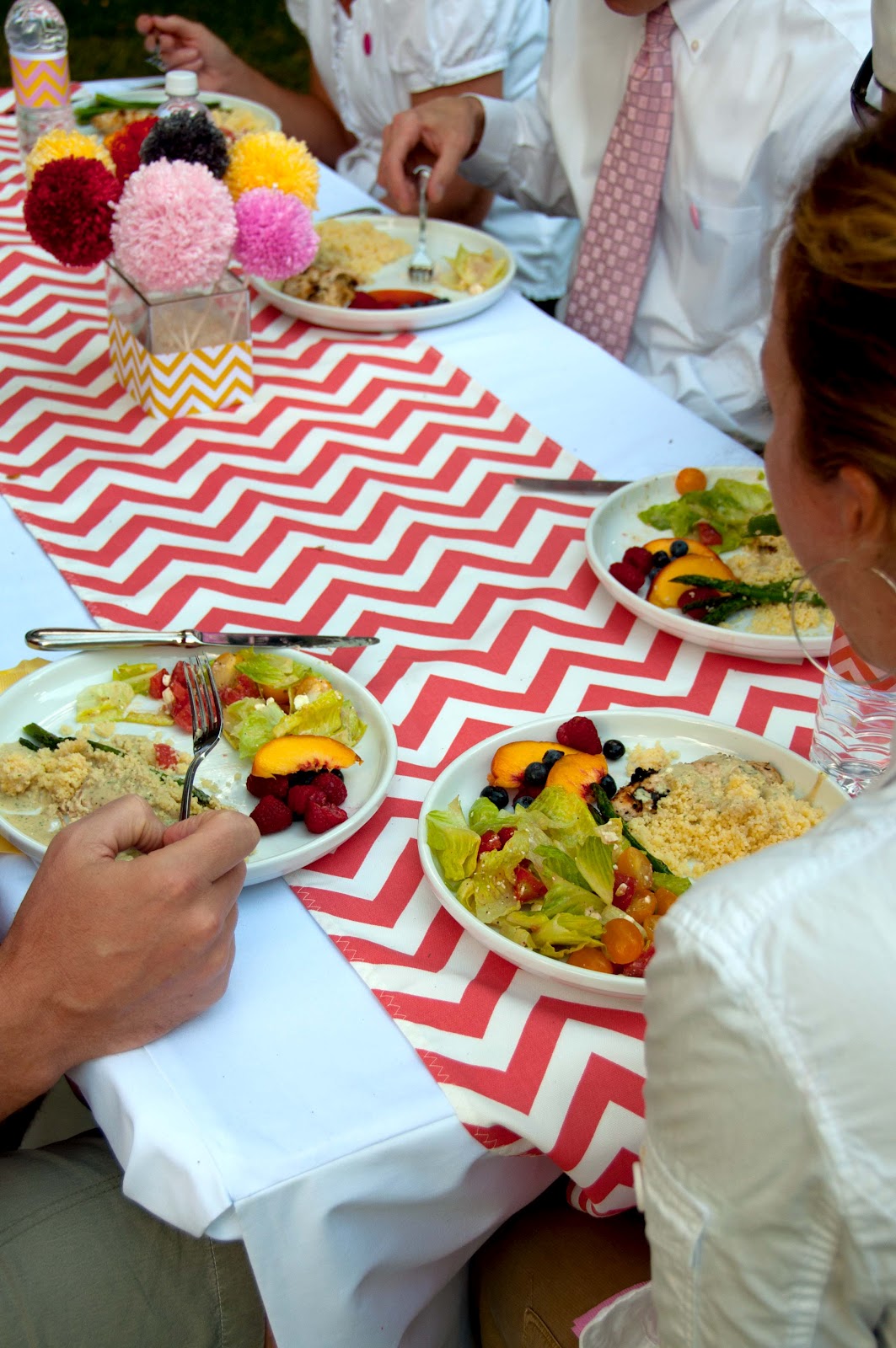 Aesthetic Nest: Party: Coral Chevron Dot Birthday for Tess