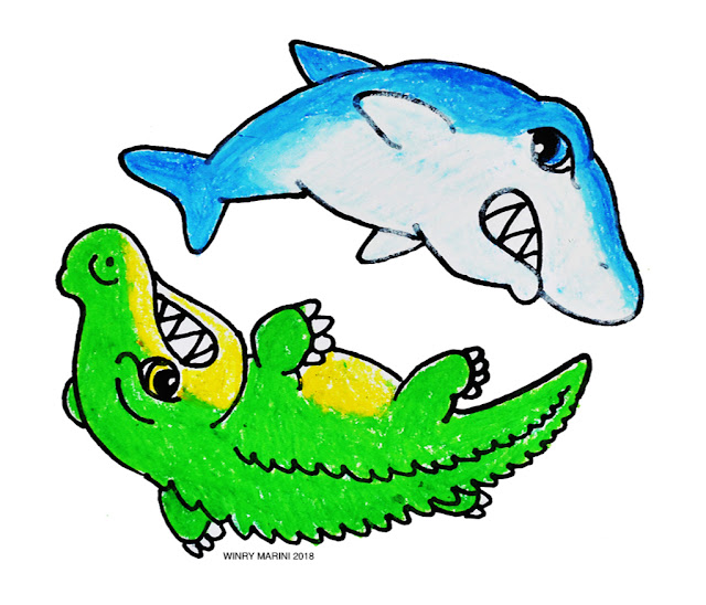 Indonesian Folklore (Folklor Indonesia): Surabaya Coloring Page - How ...