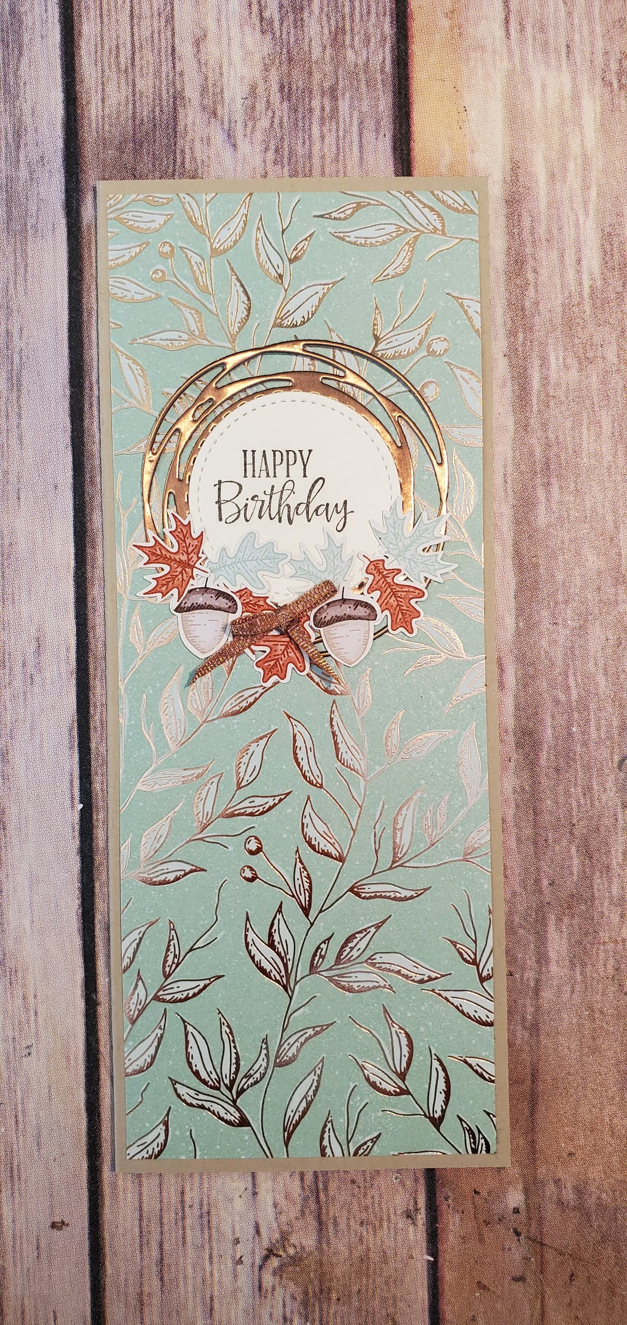 Just a Little Ink: Autumn Birthday Slimline Card With a Twist
