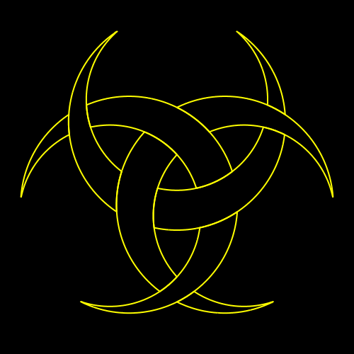 Fun math art (pictures) - benice equation: Triple Crescent Moon