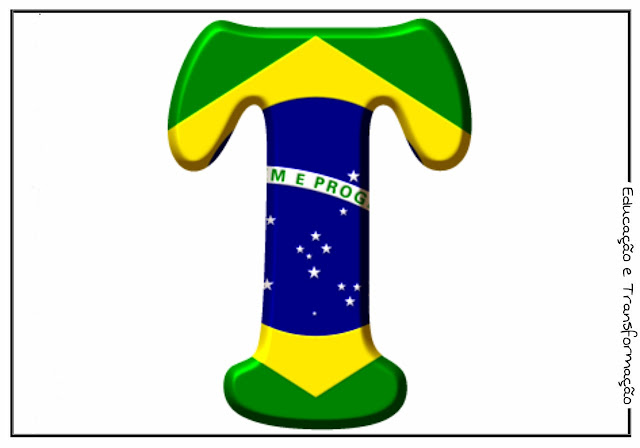 Blog Educação e Transformação: 👍 Letras personalizadas "Bandeira do Brasil"