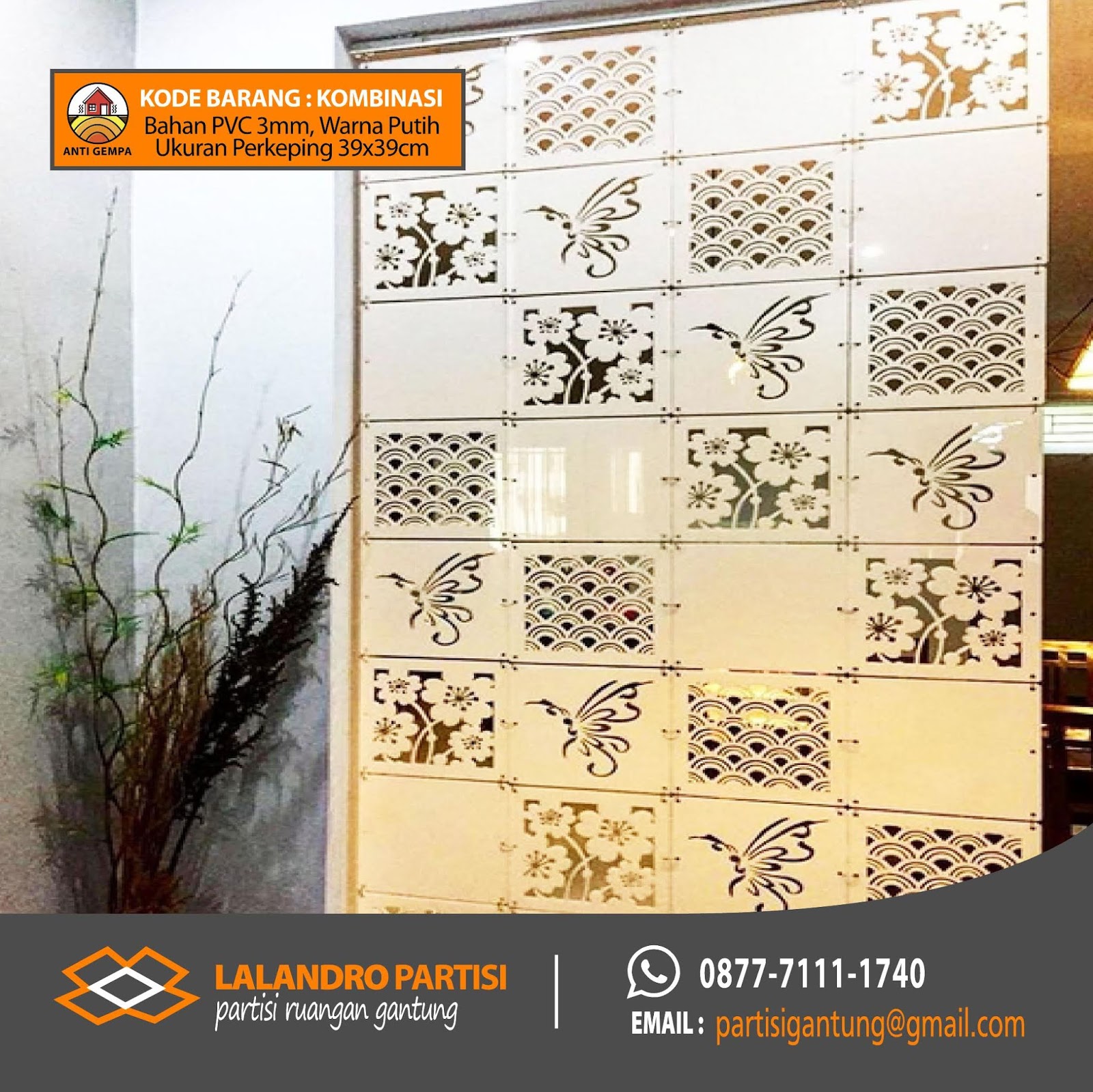 Partisi Ruangan Gantung PVC Murah Jakarta Hanging Partition Whatsapp ...