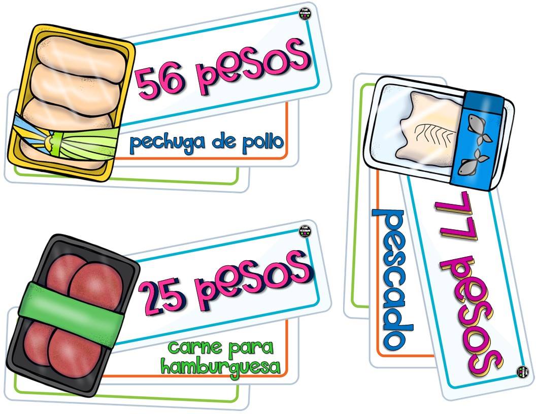 21 imágenes con tres precios cada una para trabajar precios, conteo y ...