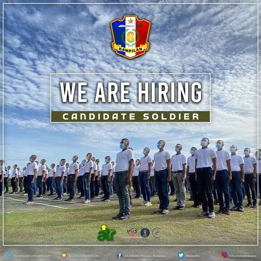 6th Infantry Division Is Hiring for Candidate Soldiers CY 2021 - Exam ...