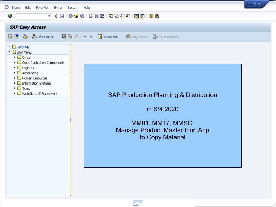 青蛙SAP分享 Froggy's SAP sharing: Material Master - MM01, MM17, MMSC ...