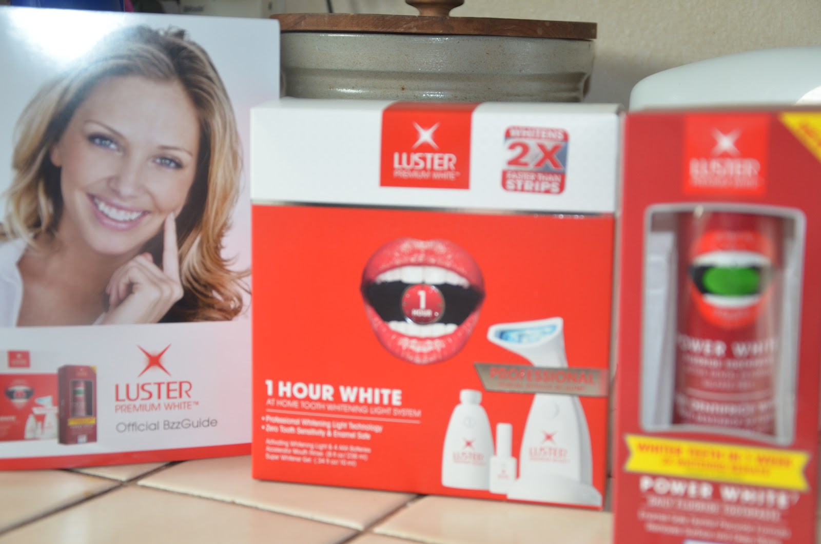 Smile! Luster Premium White Teeth Whitening!