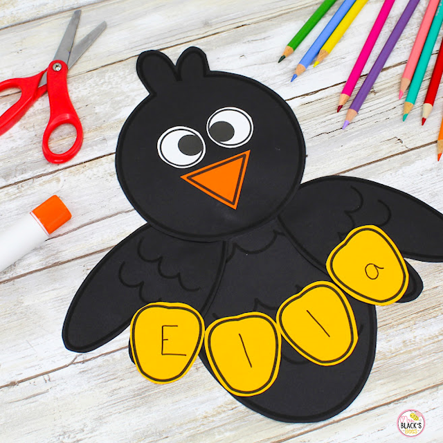 Scarecrow and Crow Name and Writing Crafts for Bulletin Boards | Mrs ...