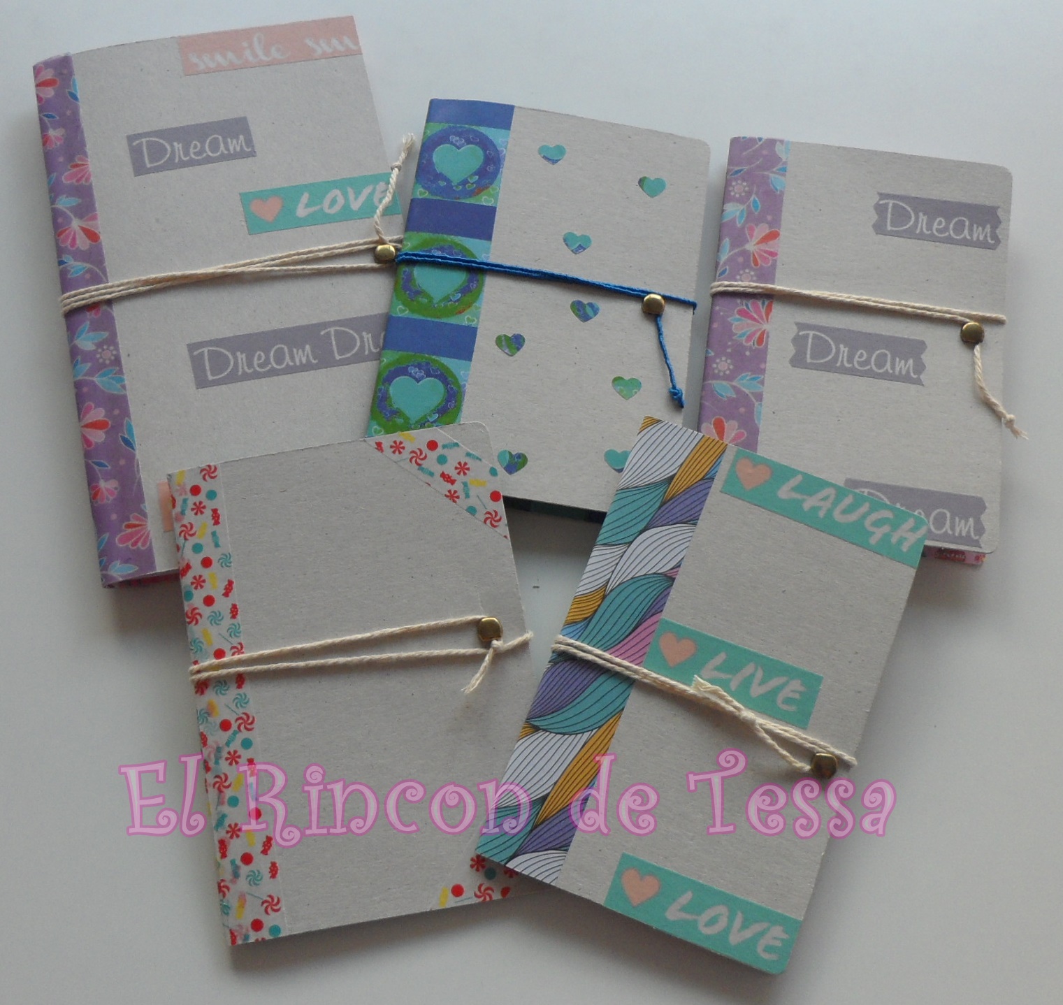 El Rincon de Tessa: DIY: Libretas Fáciles con cartón//Recicla!!!