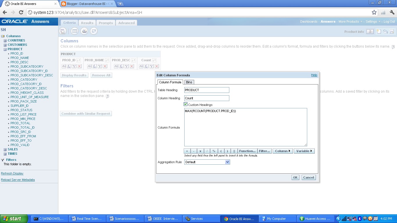 Datawarehouse BI How To Display Total Number Of Records In The OBI EE datawarehouse-bi-how-to-display-total-number-of-records-in-the-obi-ee