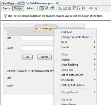 Pengenalan Komponen Java Swing - Java Desktop