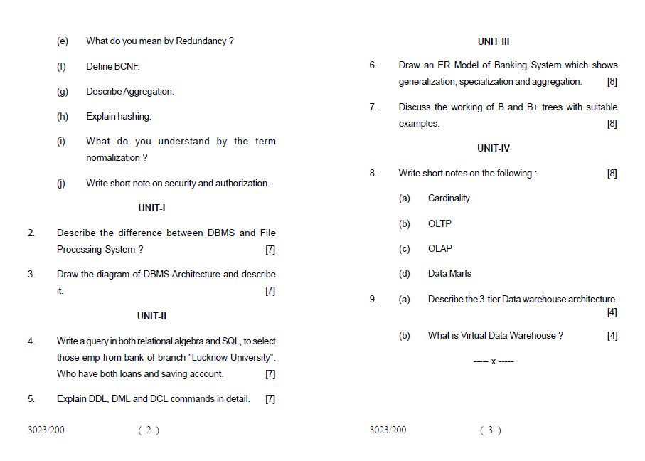Lucknow University B.A./B.Sc. (Part-II) (Back Paper)( New Syllabus ...