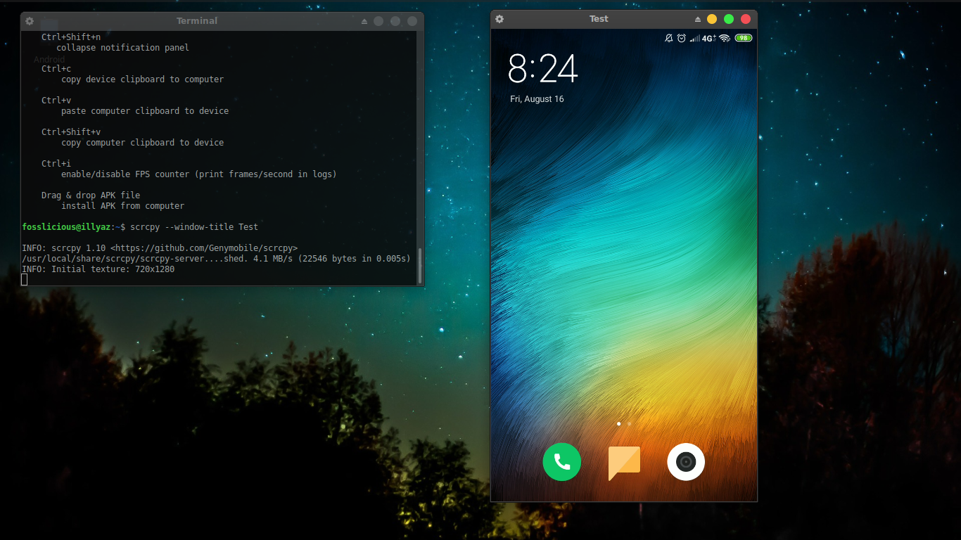 Easy Way To Screen Mirroring Android On Ubuntu Fosslicious