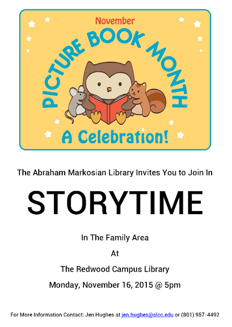 November Story Time at the Markosian Library - Salt Lake Community College