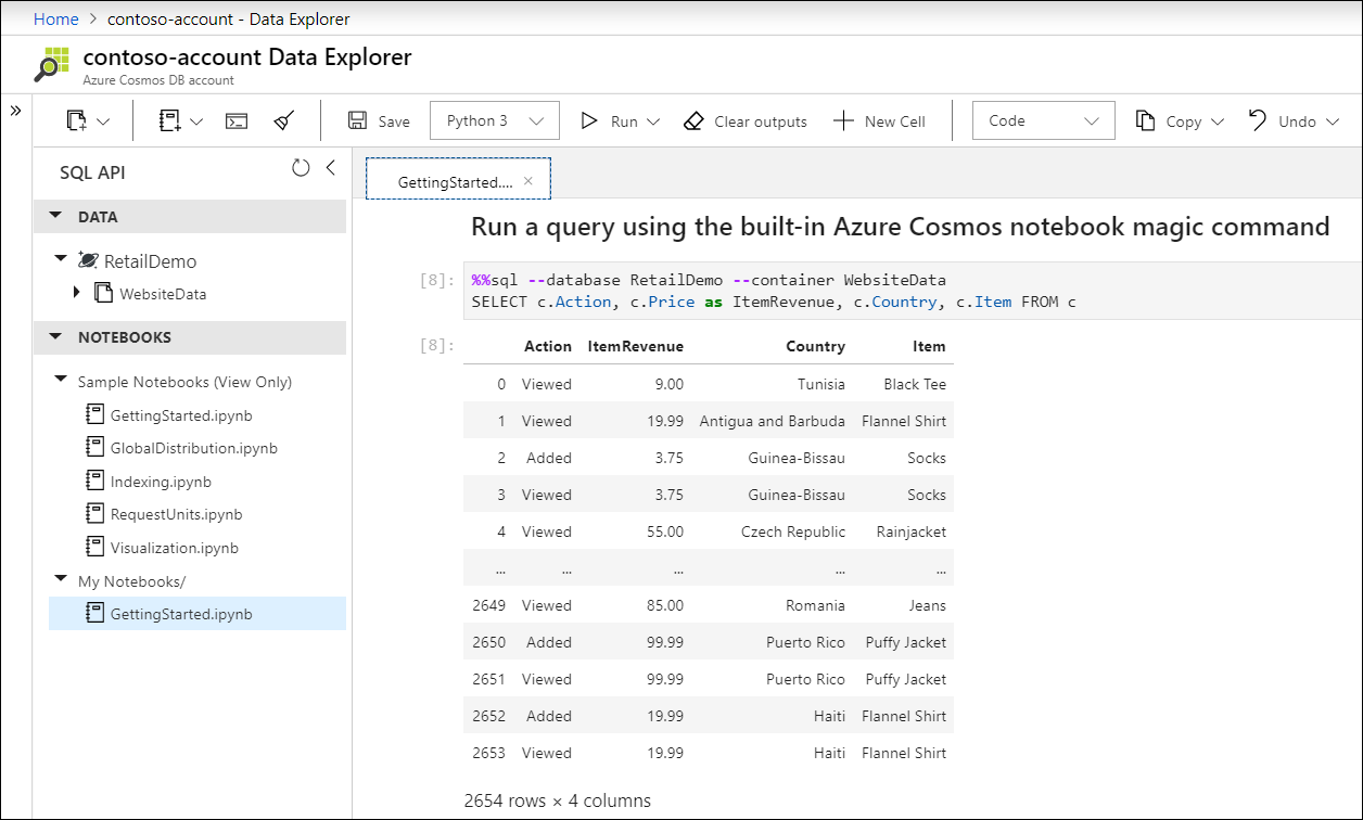 Built-in Jupyter notebooks in Azure Cosmos DB are now available ...
