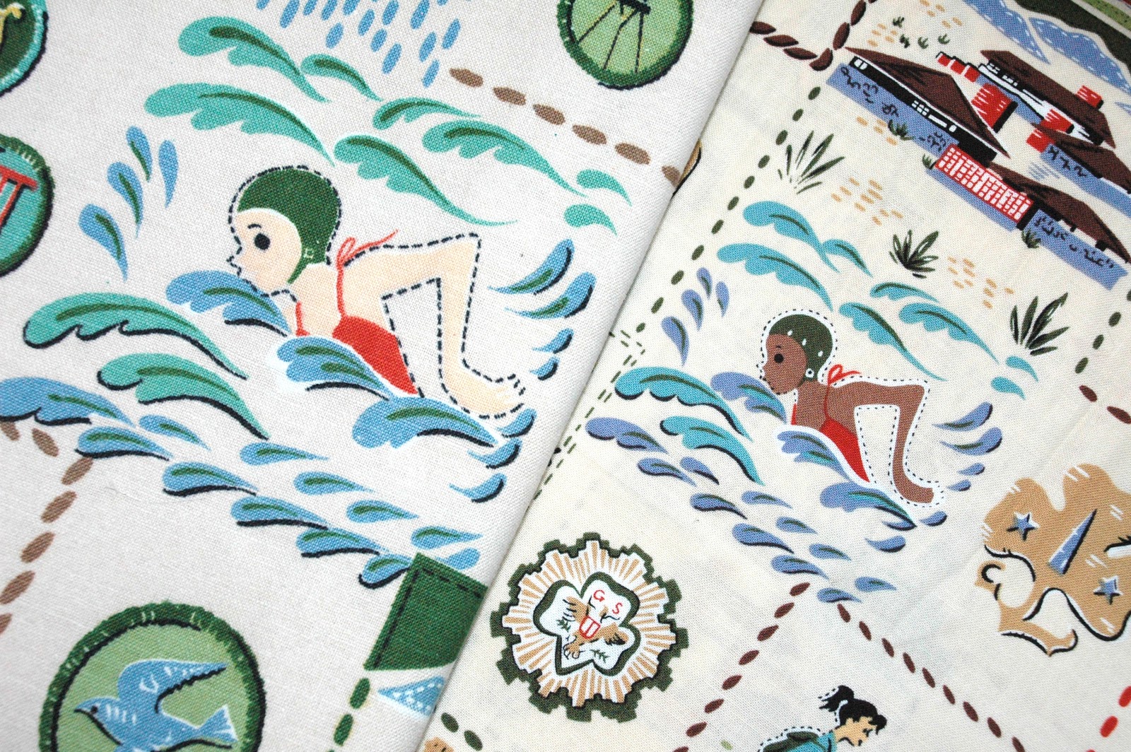 Sentimental Baby: Vintage 1959 Girl Scout Fabric vs. 2010 Robert ...