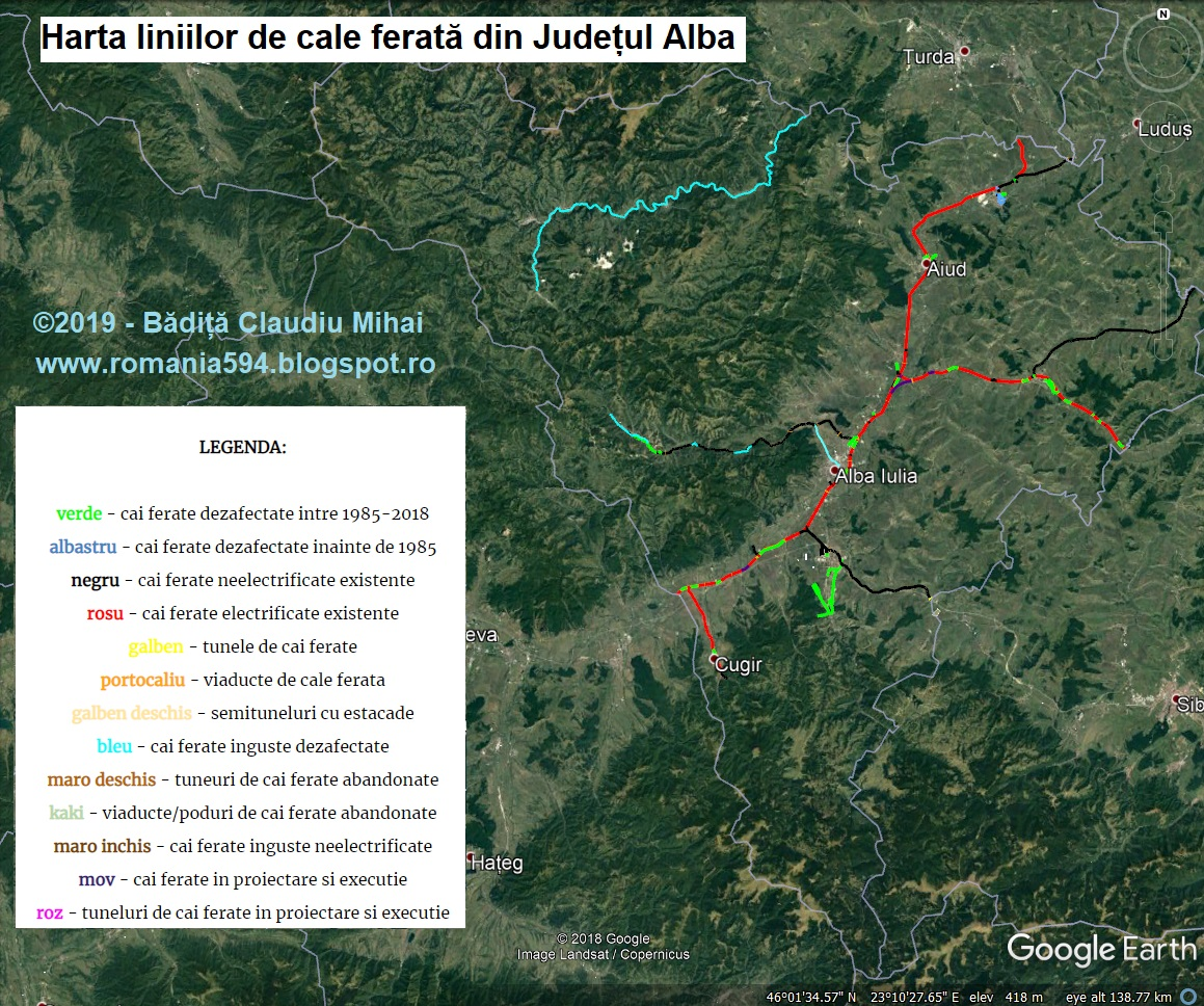 Cai ferate din Alba, de la inceputuri pana in prezent.