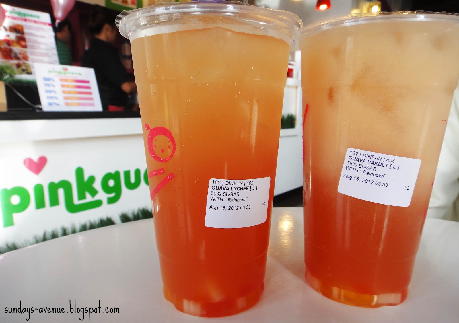 Sunday's Avenue: Pink Guava Tea + Coffee + Juice