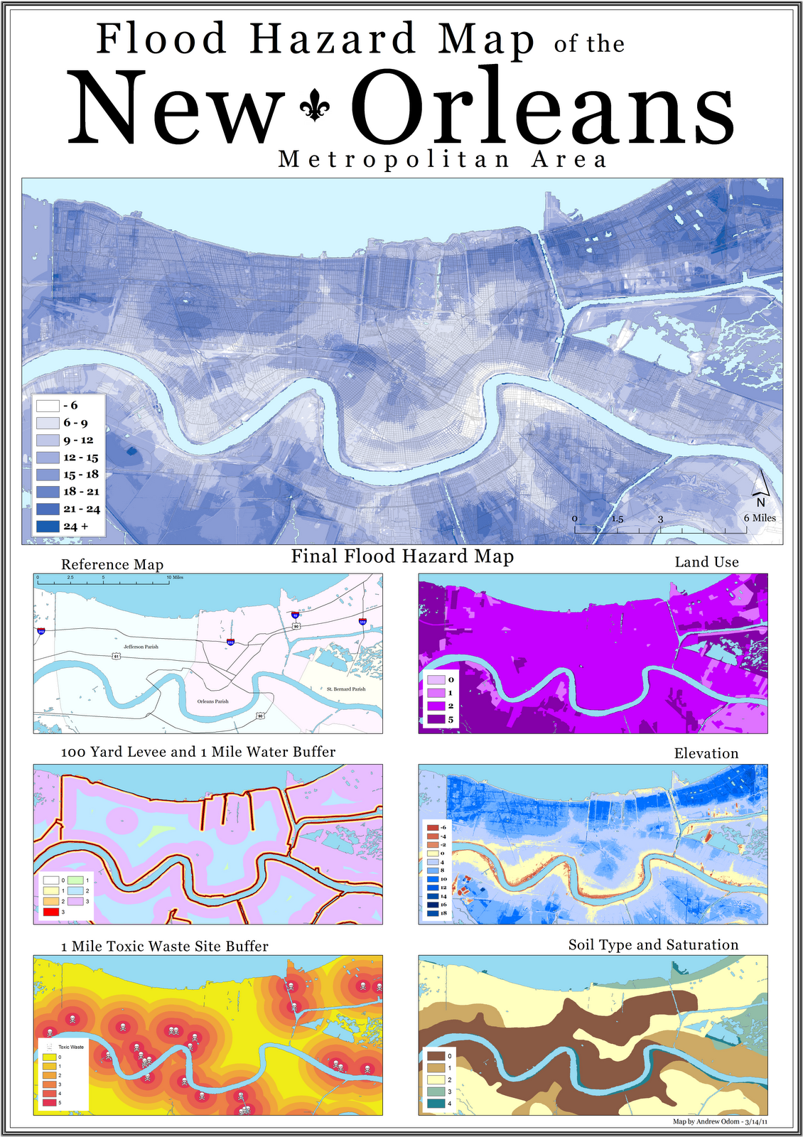 Intermediate GIS: Final Project - New Orleans Flood Hazard Map
