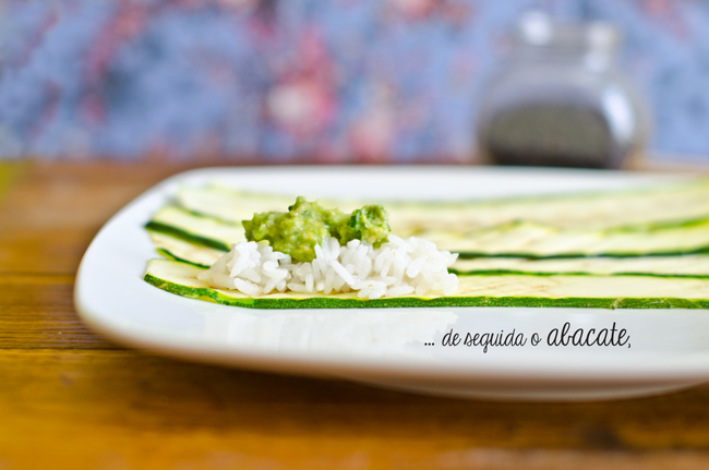 Marmita: "Sushi" de courgette e abacate