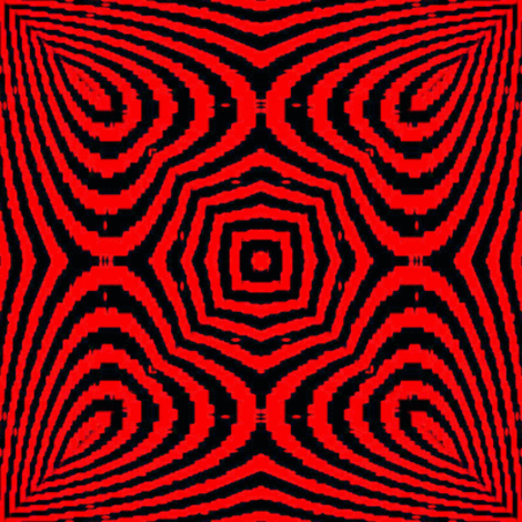 Red and Black Animation Illusions-- Where the square becomes concave ...