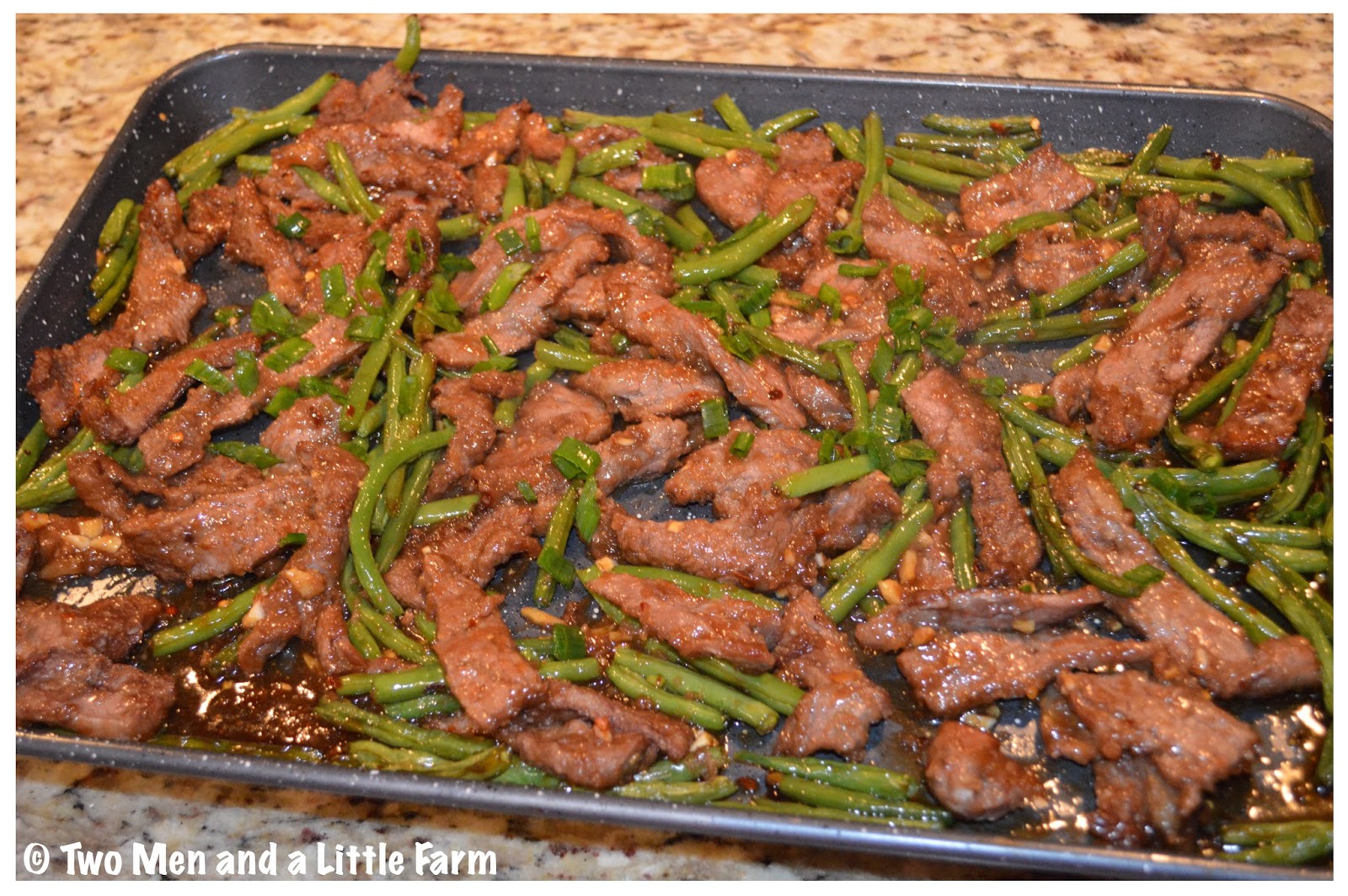 Two Men and a Little Farm: SHEET PAN MONGOLIAN BEEF RECIPE