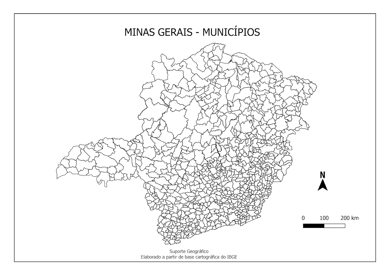 Mapa De Minas Gerais Com Municipios - REVOEDUCA
