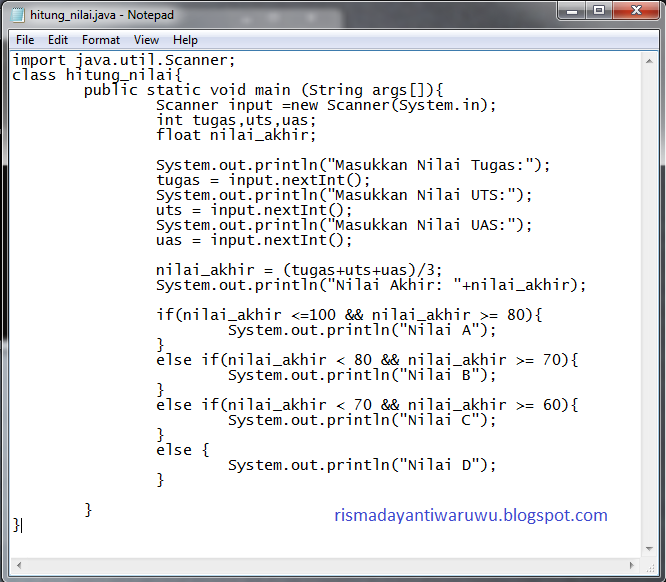 Contoh Program Percabangan Java if, else-if, if-else, dan Switch ...