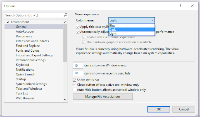 Kmilk4: How to change Microsoft Visual Studio 2015 color theme