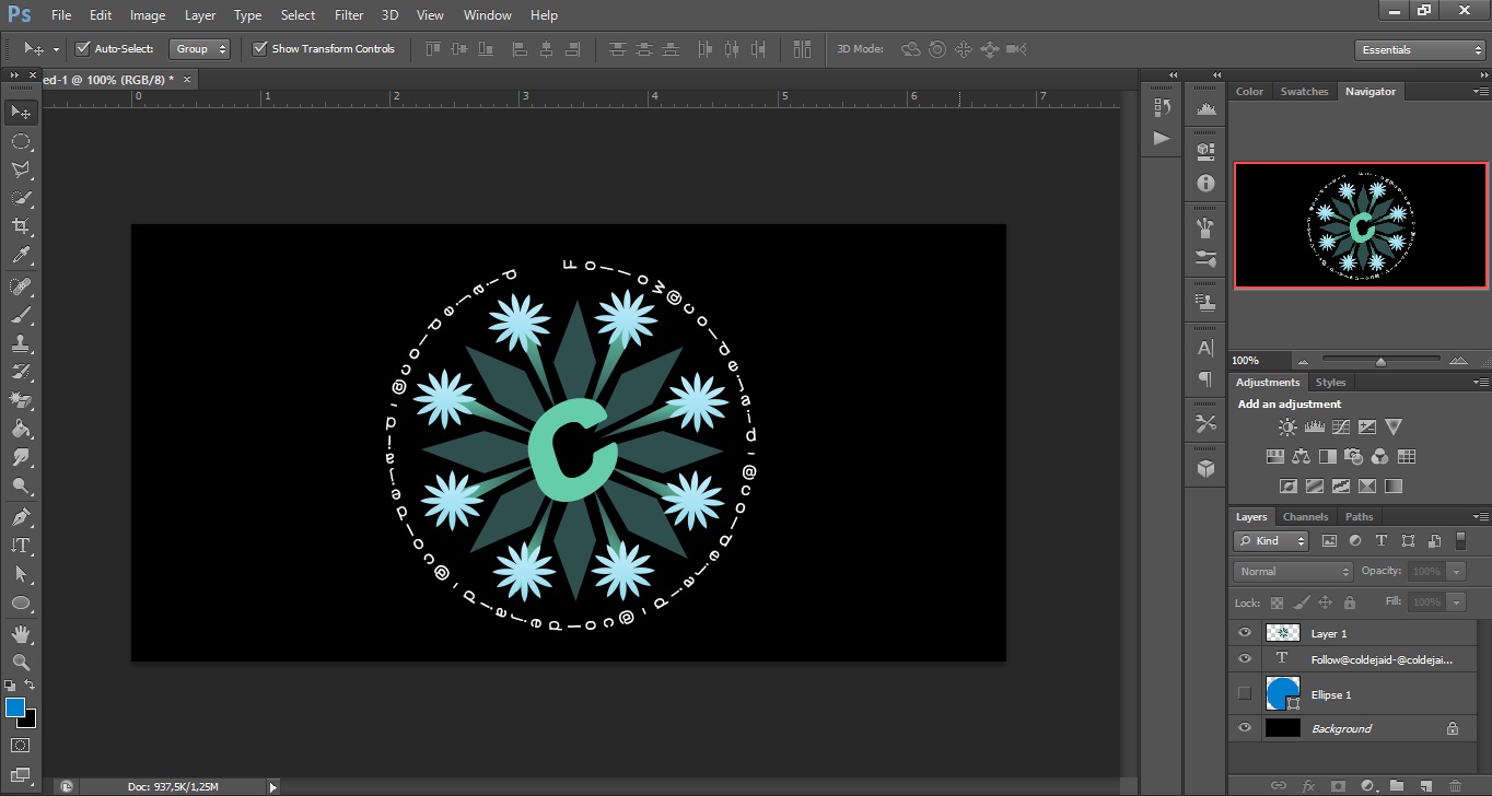 Cara Membuat Teks Melingkar Di Photoshop Dengan Mudah Coldeja Blog