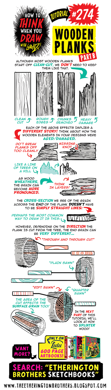 The Etherington Brothers: How to THINK when you draw WOODEN PLANKS ...