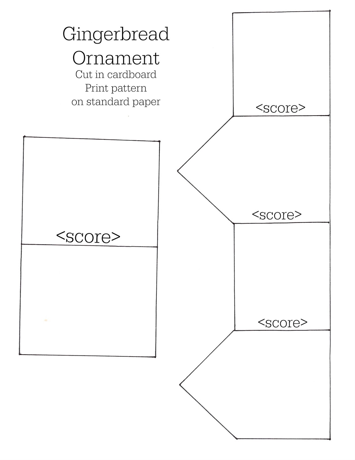 Mark Montano: Pattern for Gingerbread House Ornament