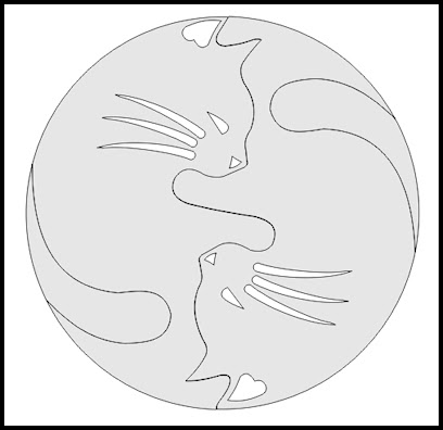 Scrollsaw Workshop: Cuddling Cats Scroll Saw Pattern.