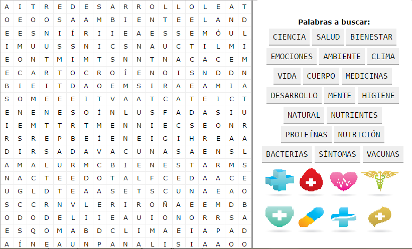 ℒ𝓪 𝓒𝓲𝒆𝓷𝓬𝓲𝓪 𝓭𝒆 𝓐𝓹𝓻𝒆𝓷𝓭𝒆𝓻: Sopa de letras: Ciencia y salud